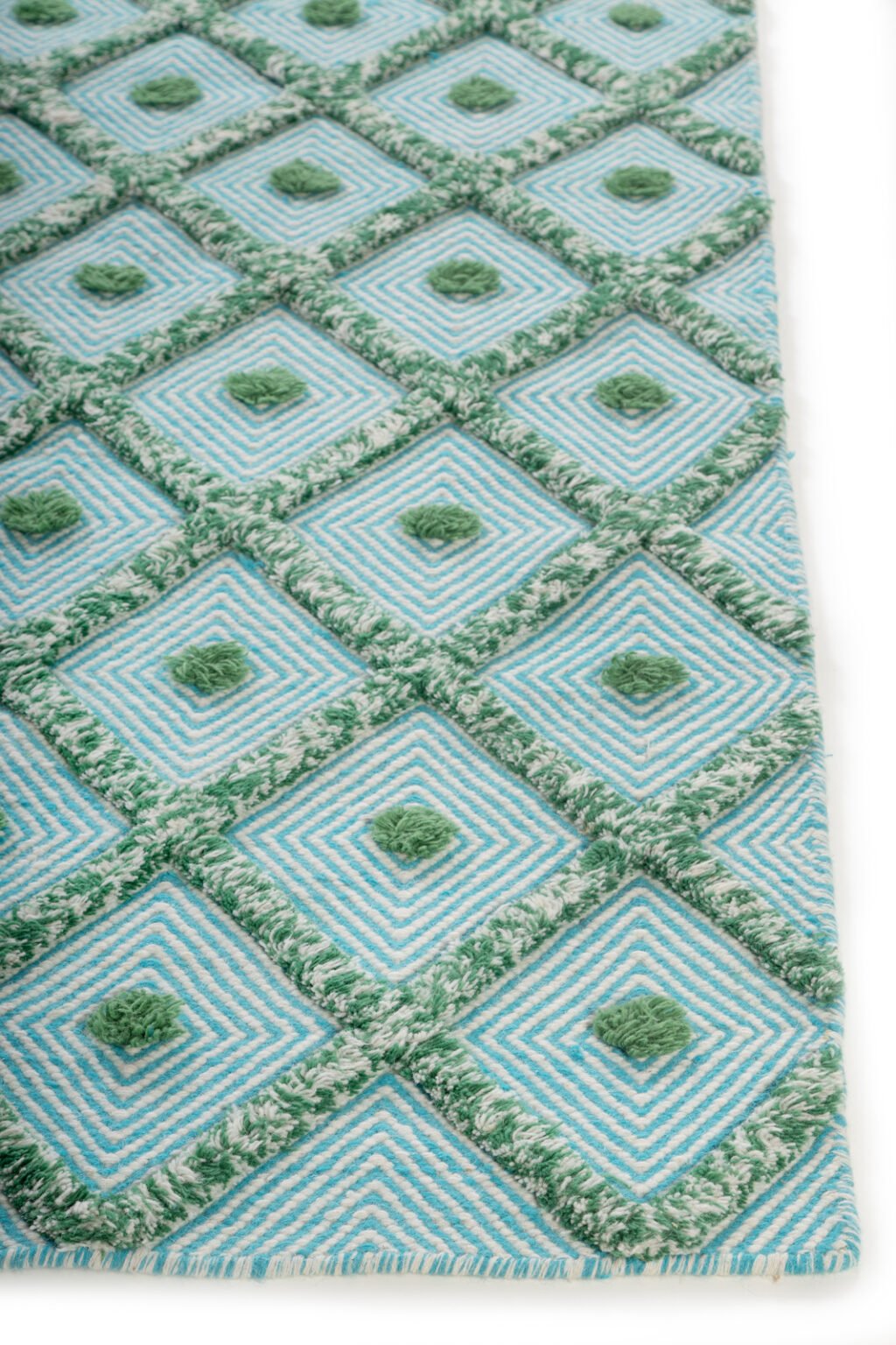 Cotton Wool Handloom Rug - Vimla International